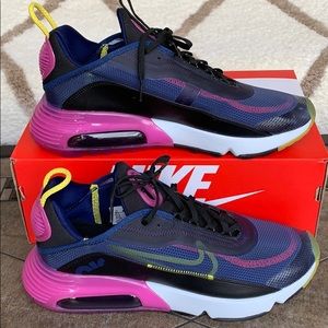Nike | Shoes | Nike Air Max 290 Blue Voidchrome Yellowblack M | Poshmark